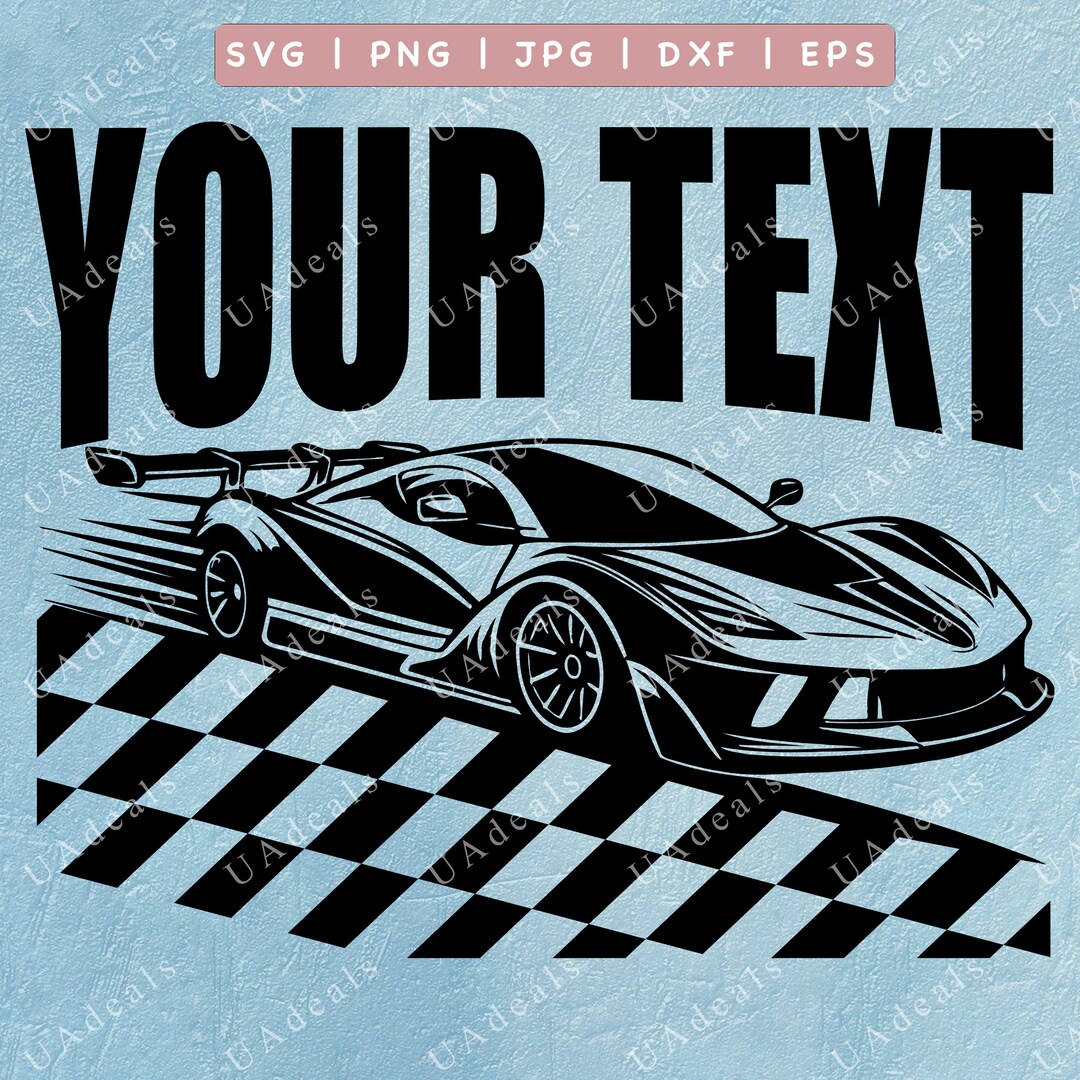 Custom Sport Car SVG, Racing Car Name SVG, Sportcar T Shirt Scg File ...