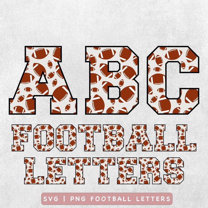Football Alphabet SVG, Sports Font Png, Football Font SVG, College Font ...