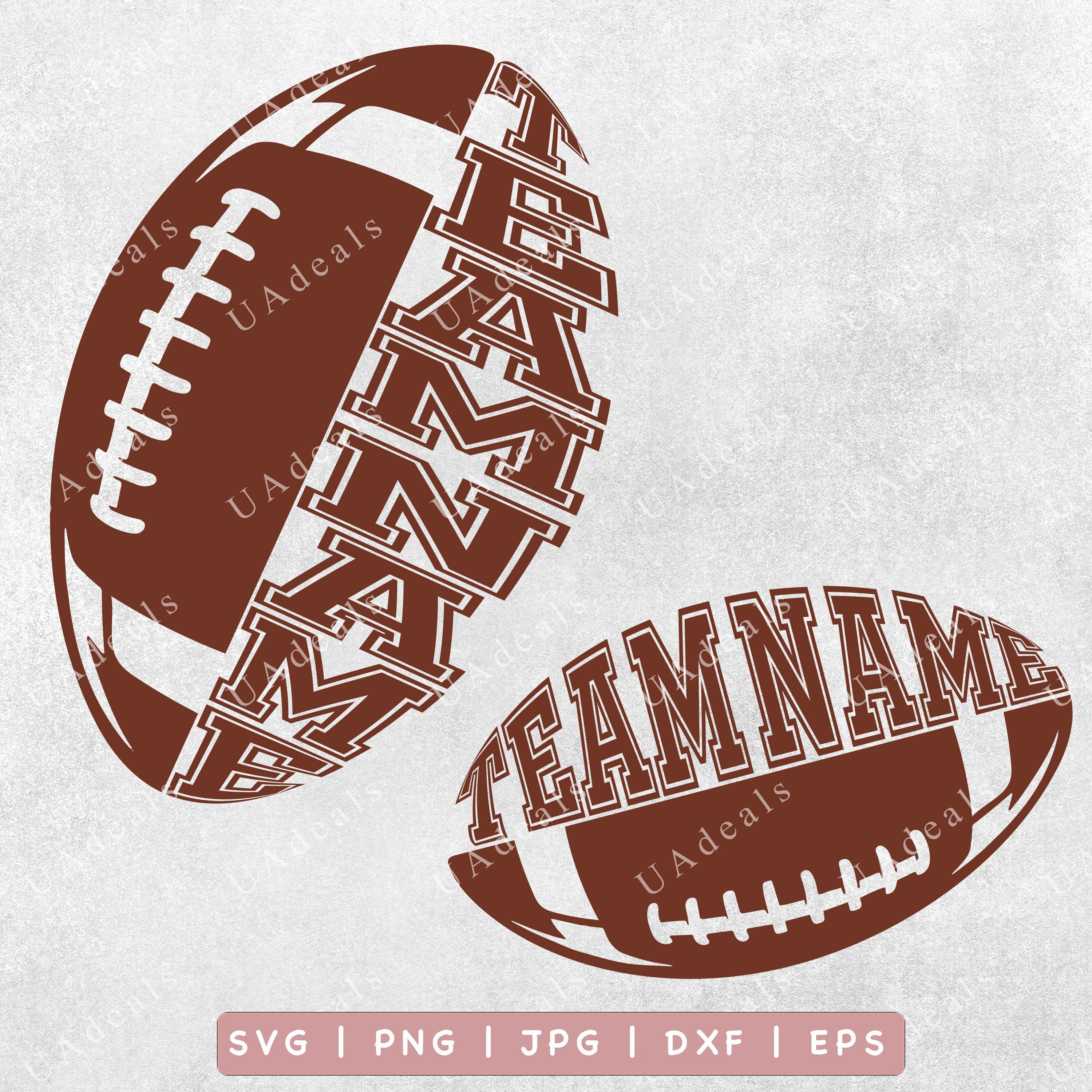 Custom Football Team Name SVG, Personalized Name Vector File, American ...