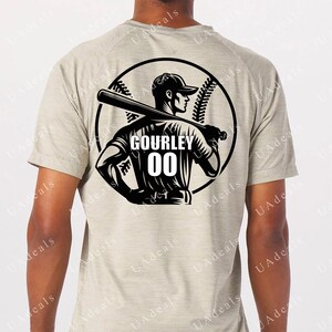 Custom Baseball Player SVG | Personalized Name, Number (digital ...