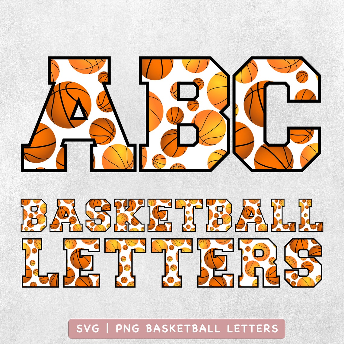 Basketball Alphabet SVG, Sports Font Png, Basketball Font SVG, College ...