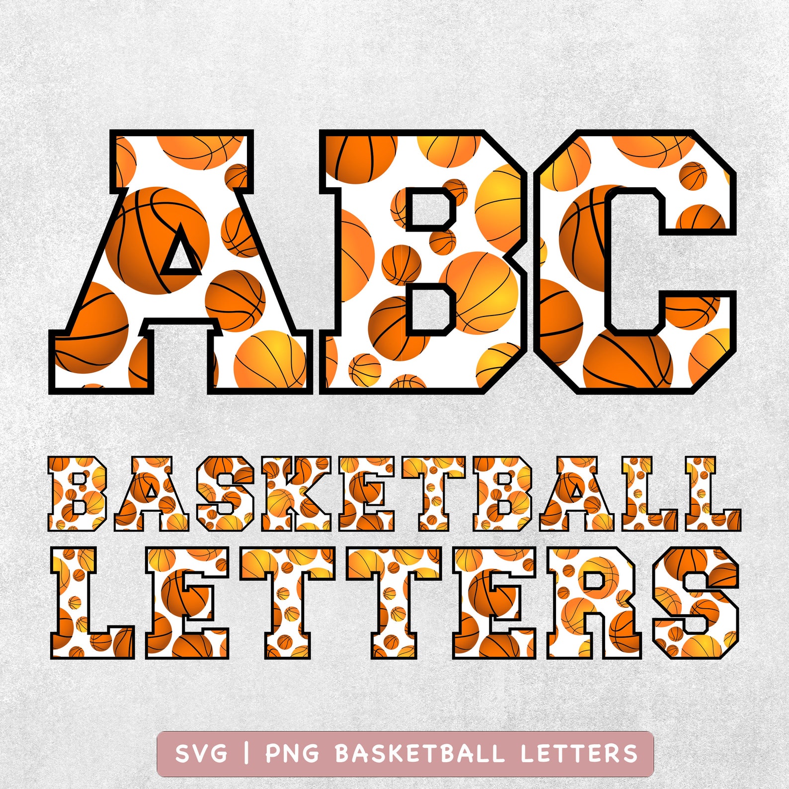 Basketball Alphabet SVG, Sports Font Png, Basketball Font SVG, College ...