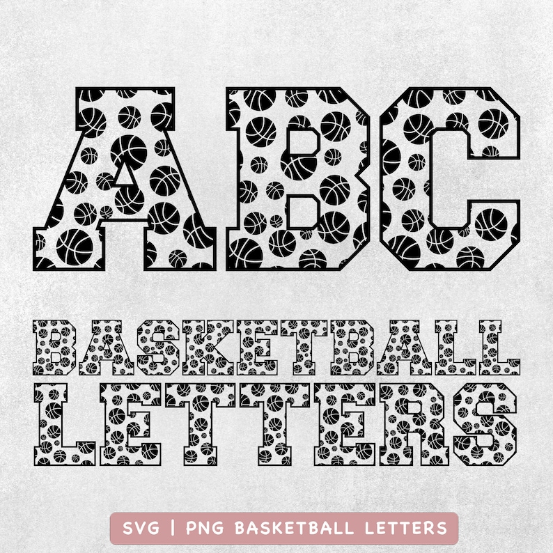 Basketball Alphabet SVG, Sports Font PNG (digital Download) - Etsy