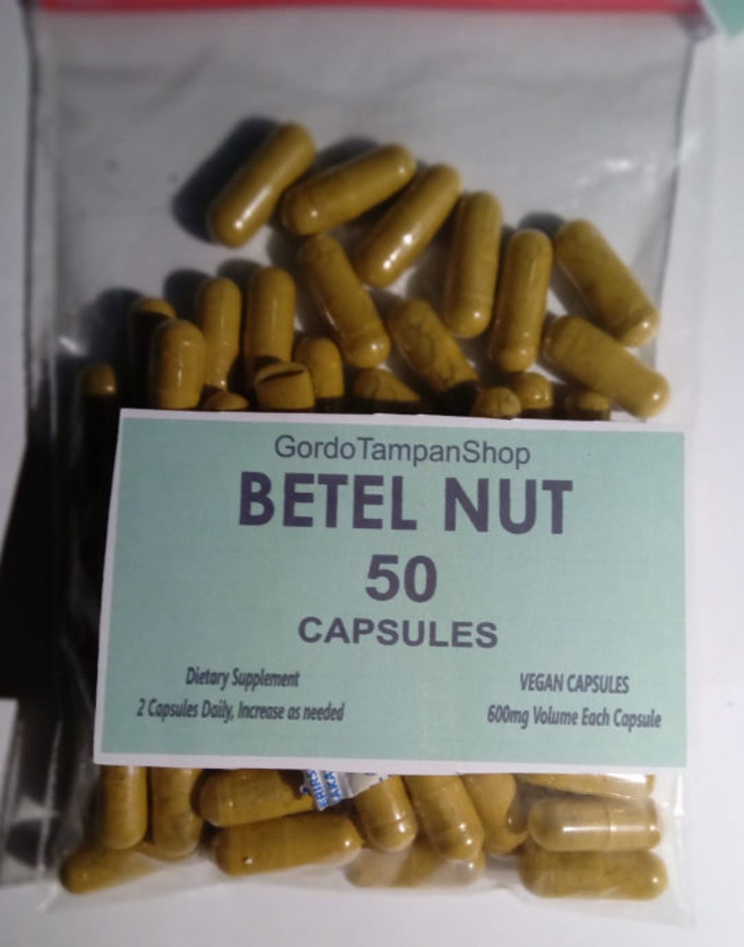 Indonesia Betel Nut Herbs | Natural Organic Mimosa Pudica, 50 Capsules ...