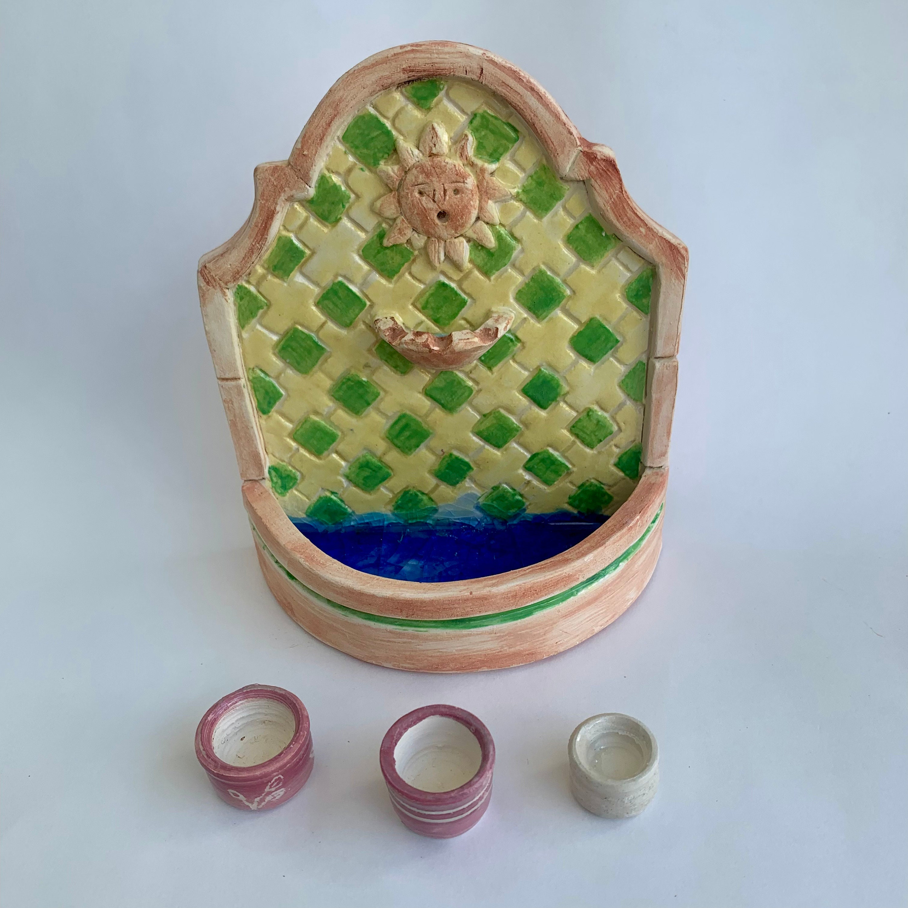 Fountain Miniature Sun Mosaic Scale 1:12 - Etsy