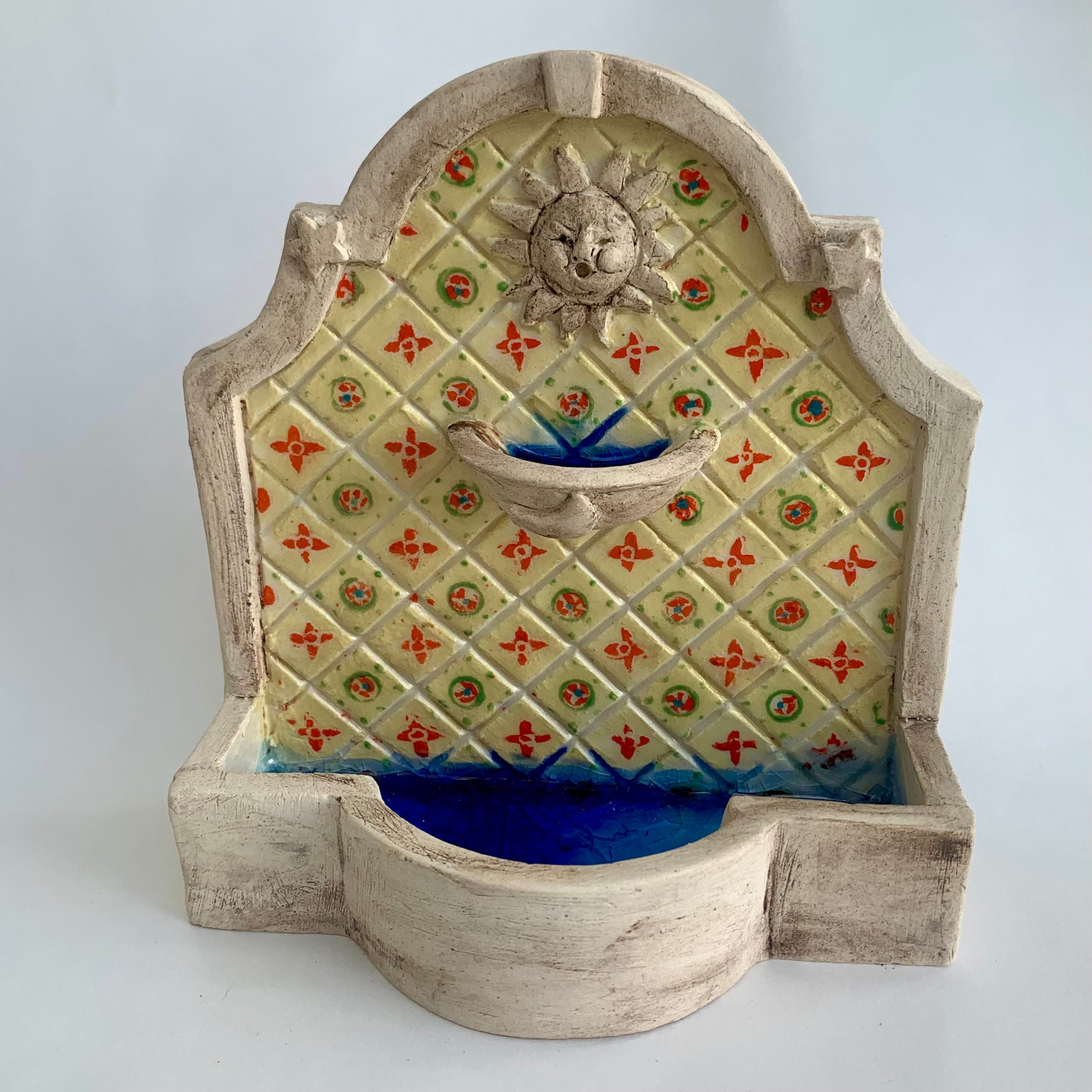 Fountain Miniature Sun Mosaic Scale 1:12 - Etsy