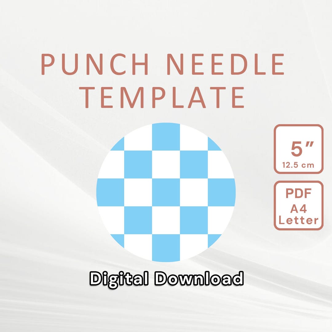 Checker Square Coaster Pattern Mug Rug Punch Needle PDF Pattern Punch ...