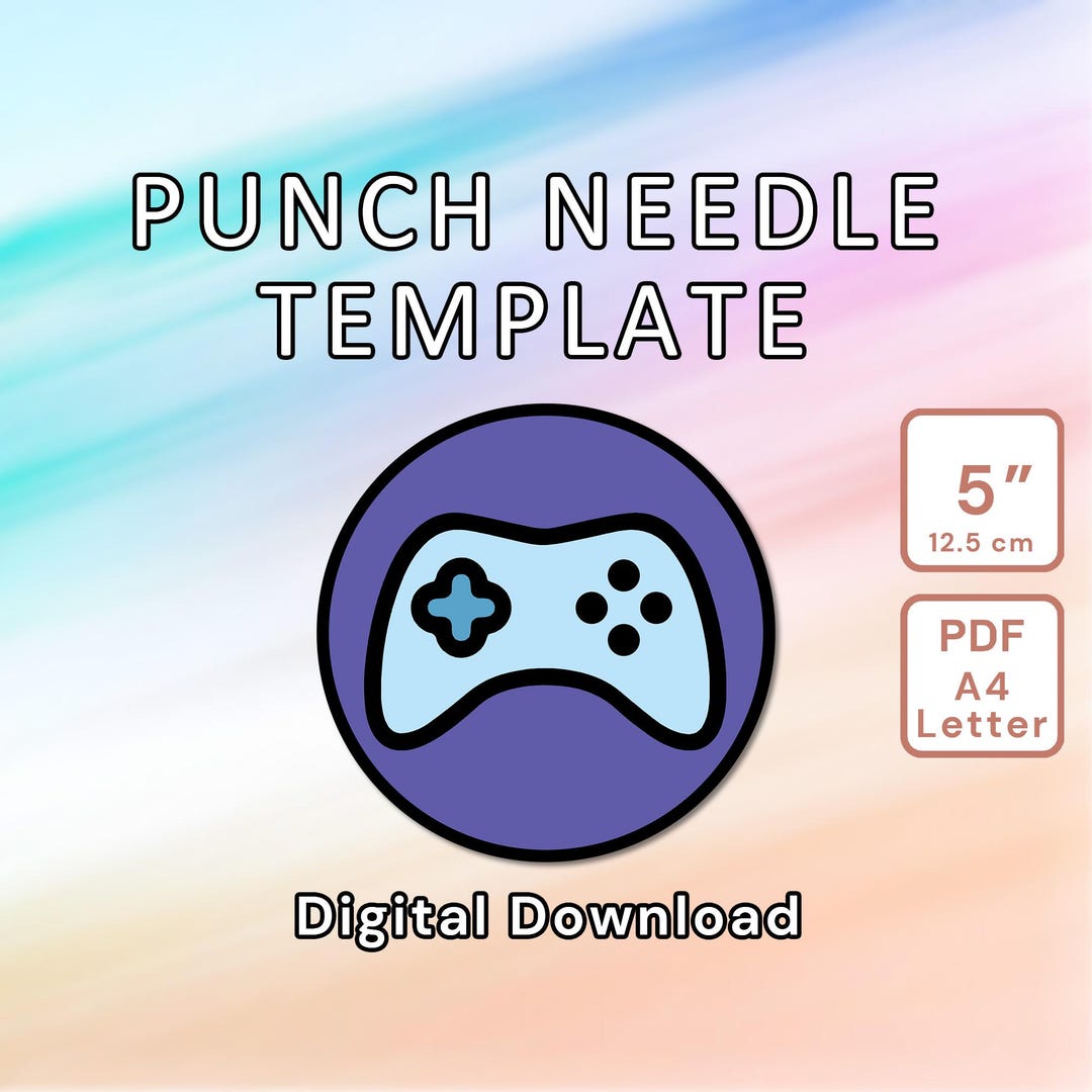 Game Pad Console Pattern Mug Rug Punch Needle PDF Pattern Punch Needle ...