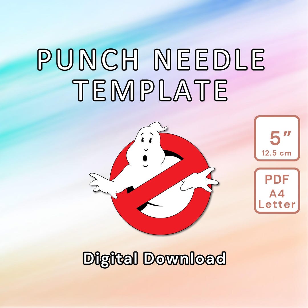 Busted Ghost Logo Coaster Pattern Mug Rug Punch Needle PDF Pattern ...