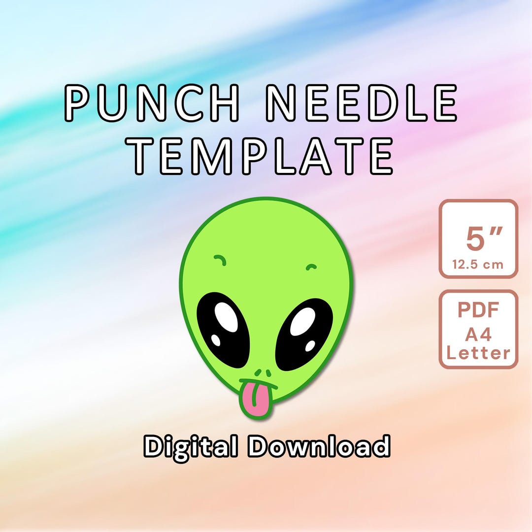 Alien Coaster Pattern Mug Rug Punch Needle PDF Pattern Punch Needle ...