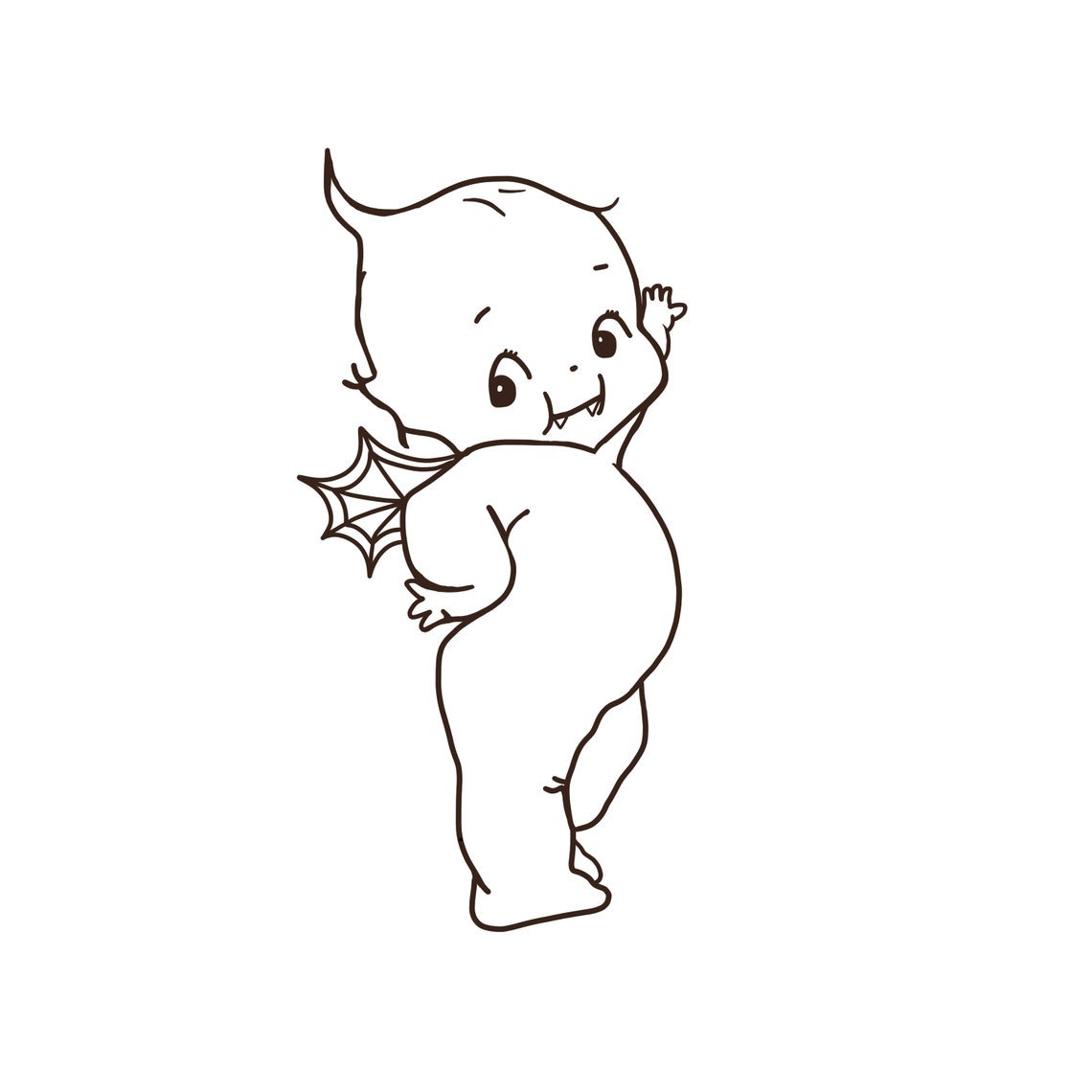 Kewpie Vampire SVG Vintage Halloween - Etsy