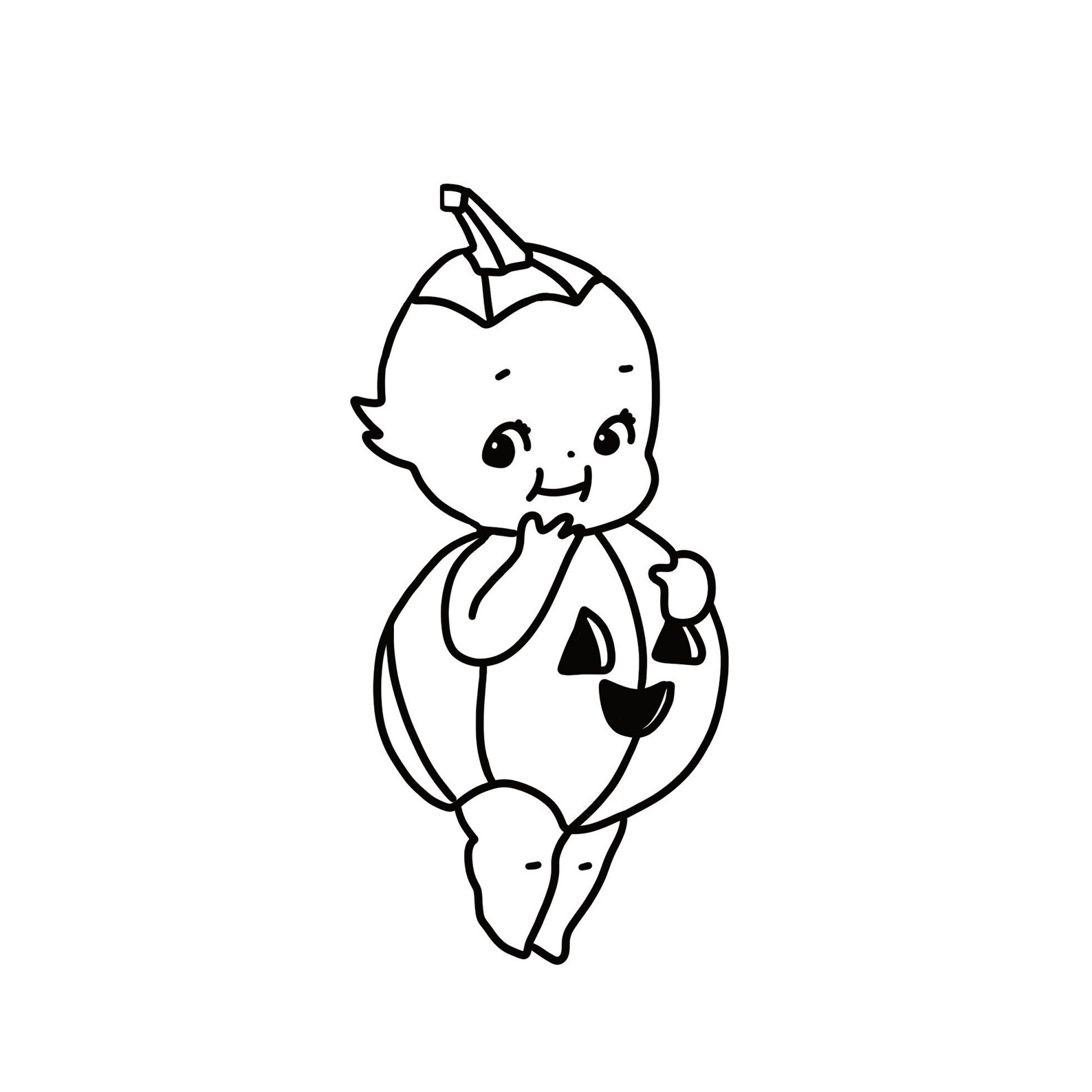 Pumpkin Kewpie Doll SVG File Halloween Baby - Etsy