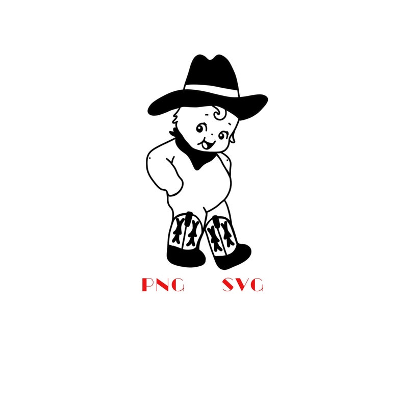 Kewpie Cowboy Cowgirl SVG PNG Files Western Vintage Retro - Etsy
