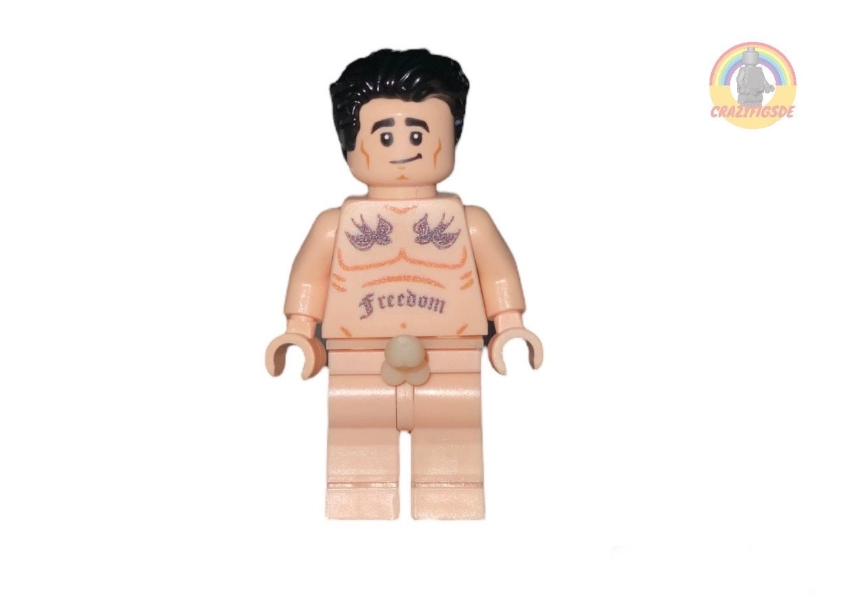 Naked Minifigures, Six-pack Torso, Surfer, Man With Genitals, Custom Design on LGO Parts, Adonis ...