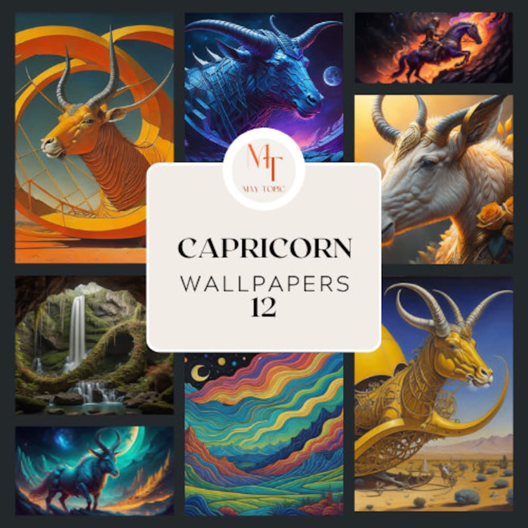 12 Capricorn Zodiac Sign Inspired Desktop Wallpapers Instant Digital ...