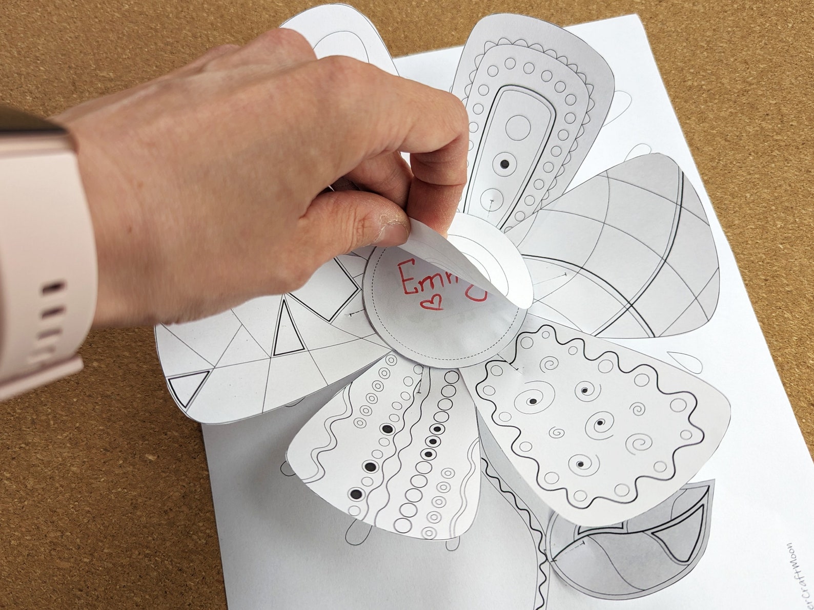 3D Paper Flower Craft for Kids: Easy Cut & Paste Activity (printable ...