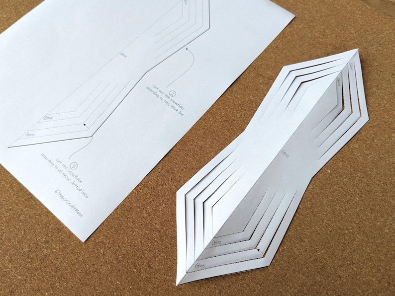 3D Paper Snowflake Template, Patterns Set of 7 Designs, Printable PDF ...
