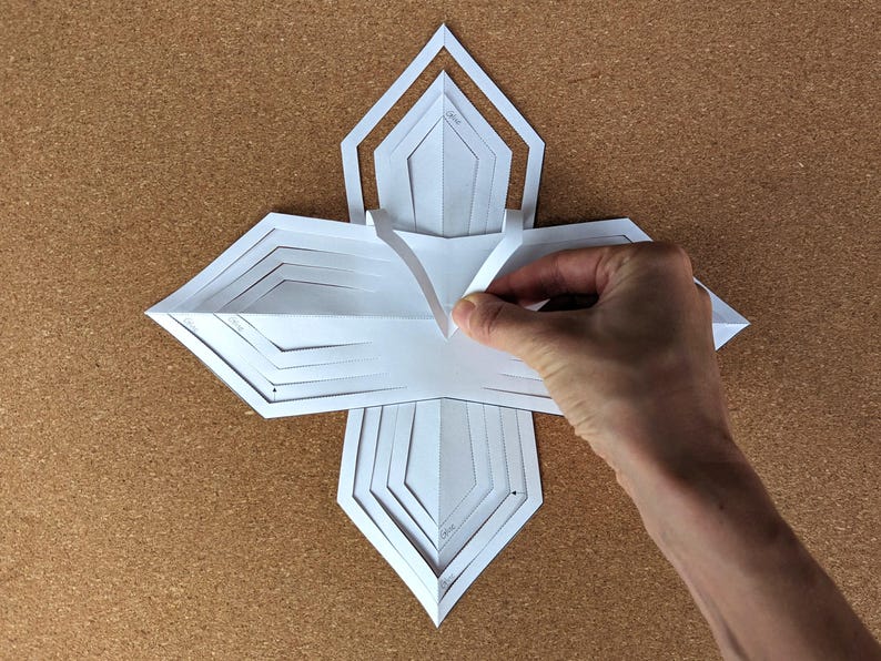 3D Paper Snowflake Template, Patterns Set of 7 Designs, Printable PDF ...