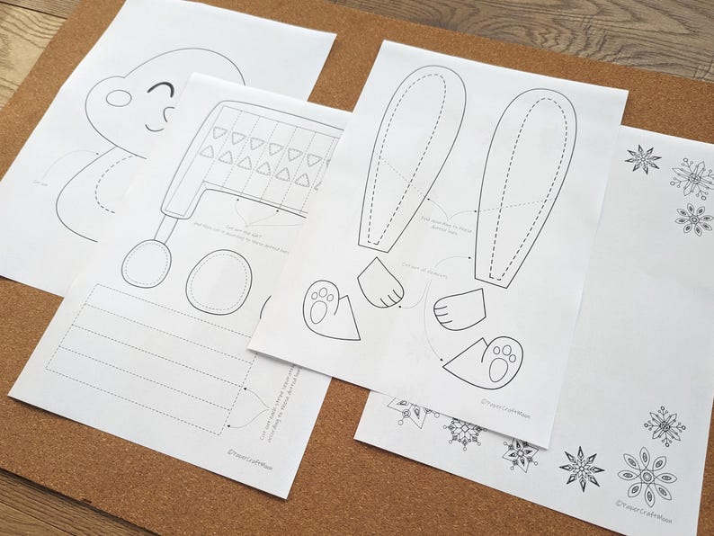 Rabbit in A Hat Simple Paper Craft for Kids, Winter Preschool Activity ...