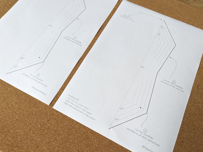 3D Paper Snowflake Template, Patterns Set of 7 Designs, Printable PDF ...