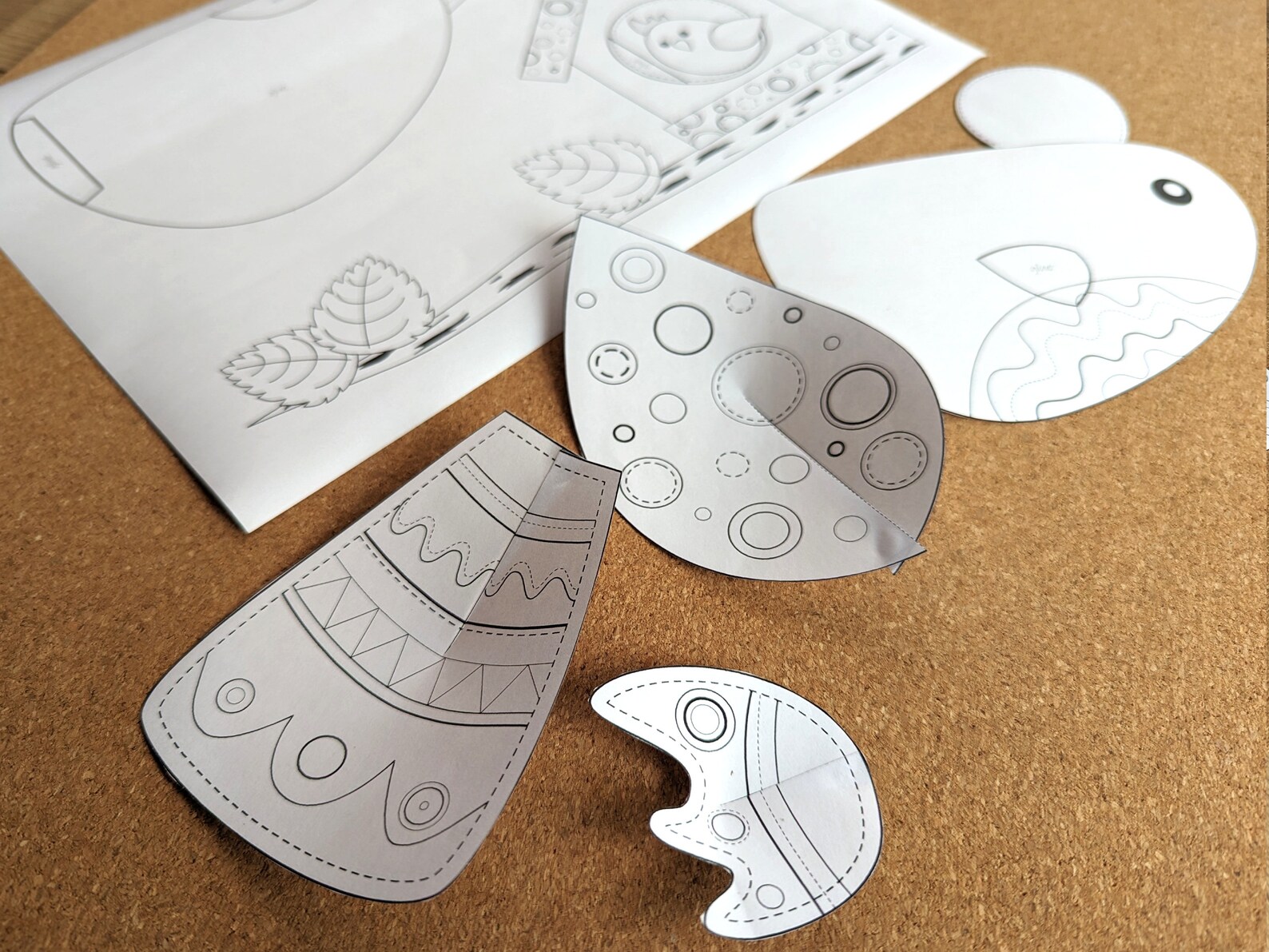 3D Bird Simple Paper Craft for Kids, Preschool Activity, Kids Coloring ...