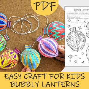3D Paper Lanterns Garland Craft — Easy Kids Christmas Activity ...