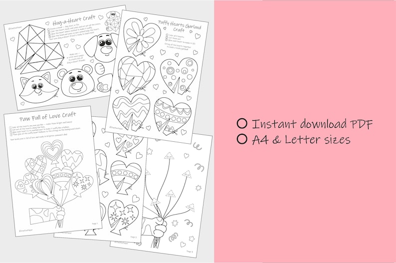 Valentine's Day Crafts Bundle | Cut & Paste Activities for Kids ...