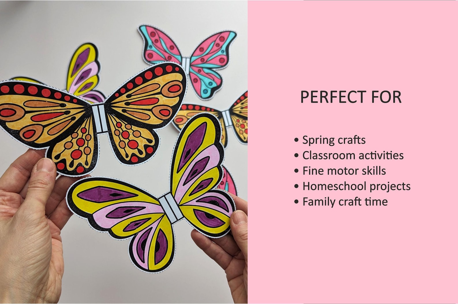 3D Butterfly Paper Craft for Kids | Easy Spring Activity | Hanging ...