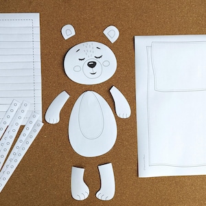 Teddy Bear Paper Craft for Kids: Autumn Preschool Activity (printable ...