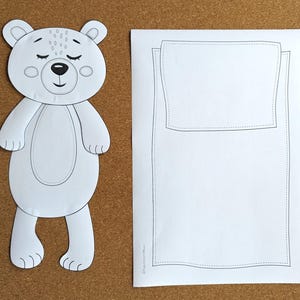 Teddy Bear Paper Craft for Kids: Autumn Preschool Activity (printable ...