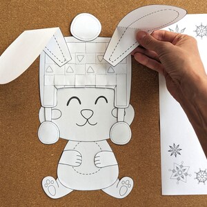 Rabbit in A Hat Simple Paper Craft for Kids, Winter Preschool Activity ...