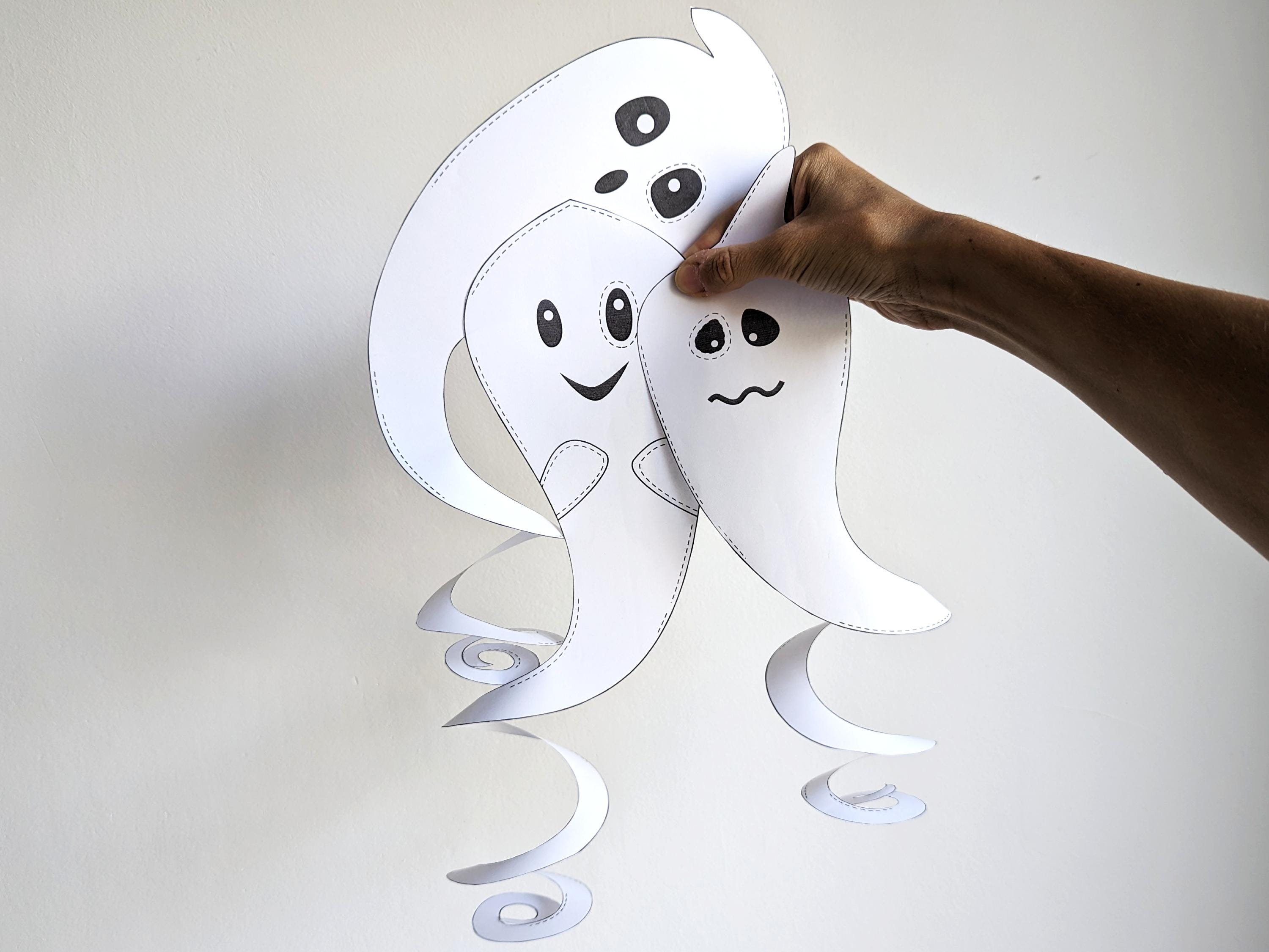 10 Halloween Ghosts Cut Out Craft | Easy Printable PDF for Kids ...