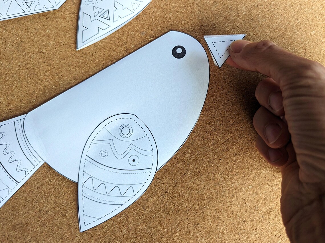 DIY Paper Bird Mobile: Printable Craft Kit for Kids (digital Download ...