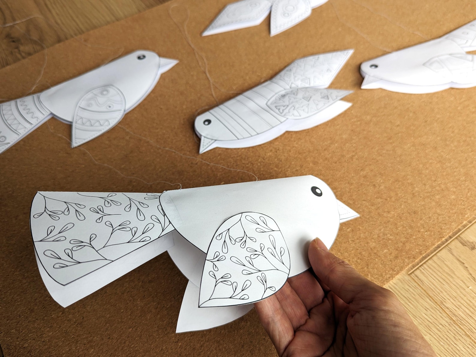 DIY Paper Bird Mobile: Printable Craft Kit for Kids (digital Download ...