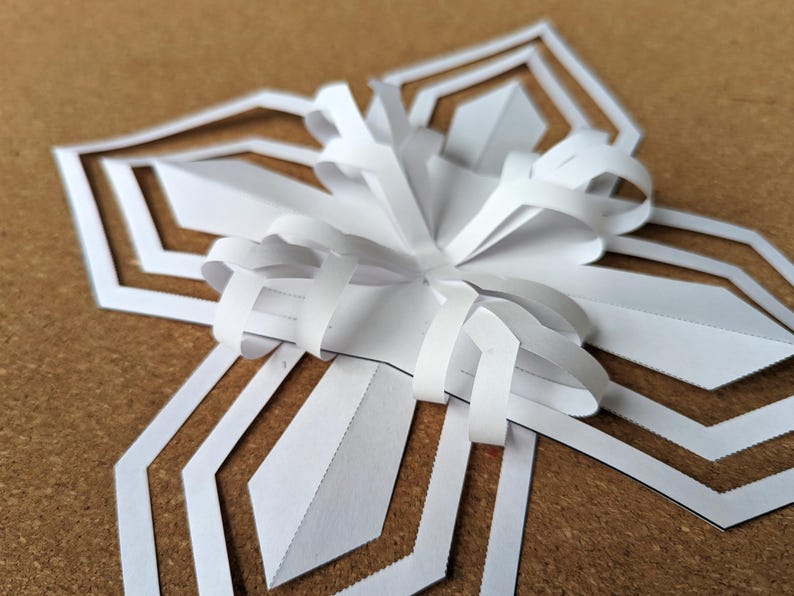 3D Paper Snowflake Template, Patterns Set of 7 Designs, Printable PDF ...