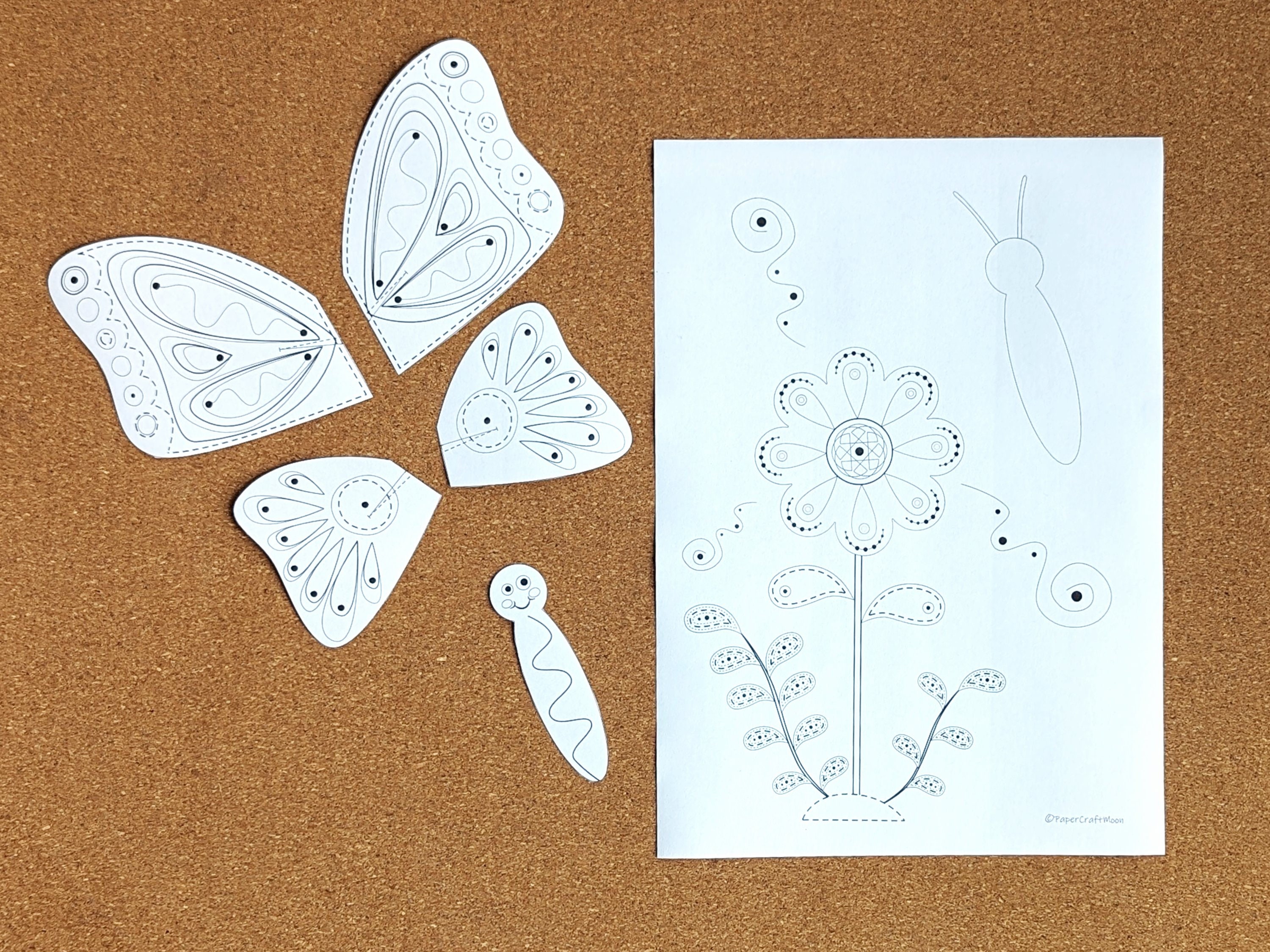 3D Butterfly Easy Paper Craft: Cut and Paste Summer Activity (printable ...