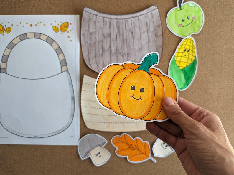 Fall Basket Paper Weaving Craft: Autumn Cut & Paste Activity (printable ...