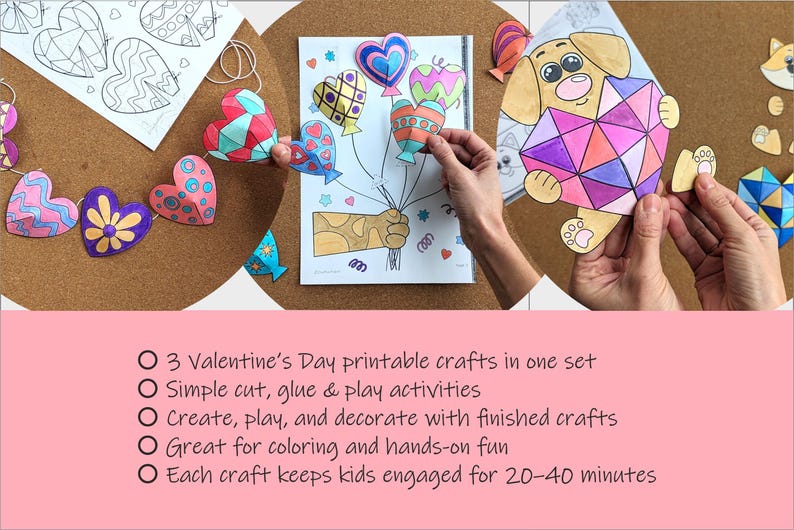 Valentine's Day Crafts Bundle | Cut & Paste Activities for Kids ...