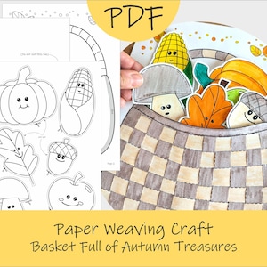 Fall Basket Paper Weaving Craft: Autumn Cut & Paste Activity (printable ...
