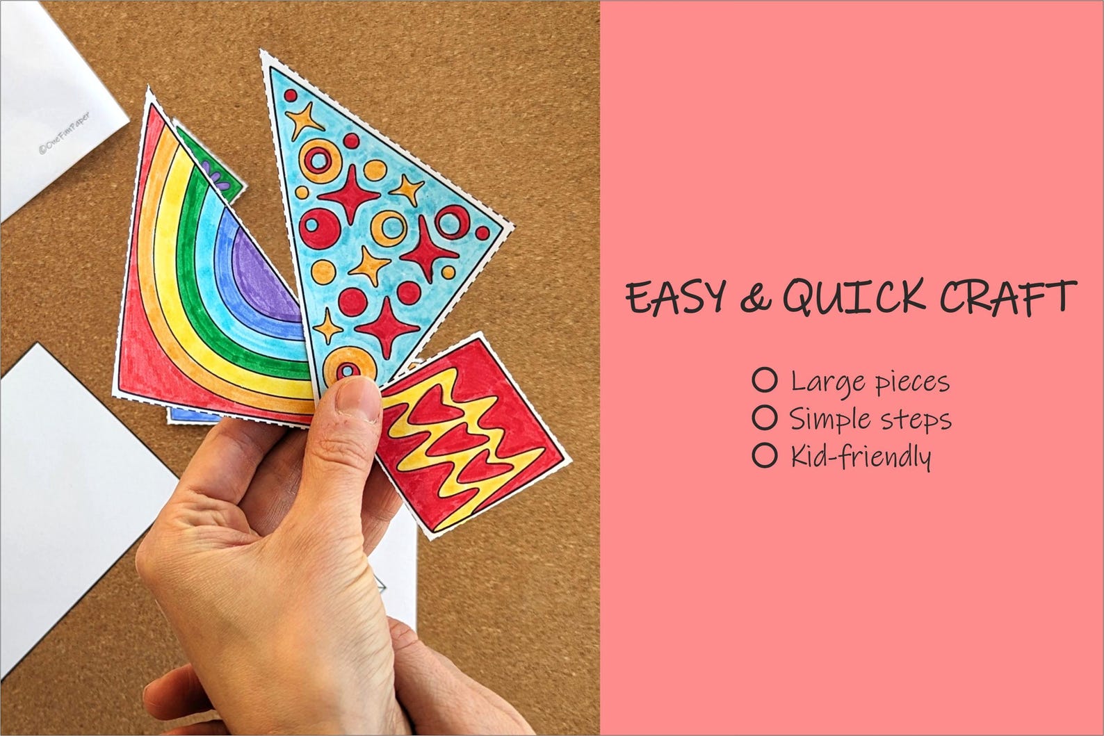 Patchwork Heart Craft for Kids: Valentine’s Day Printable, Tangram ...