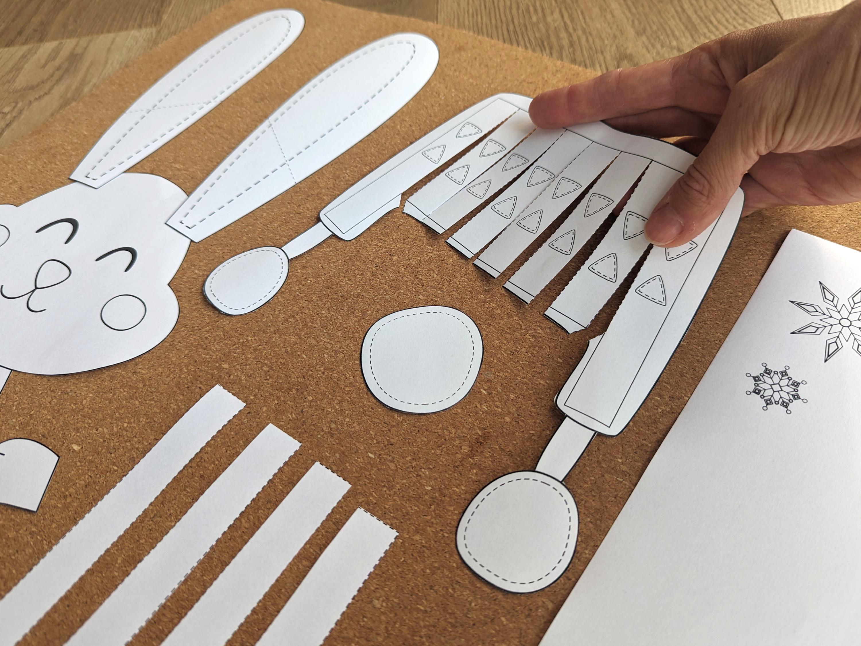 Rabbit in A Hat Simple Paper Craft for Kids, Winter Preschool Activity ...