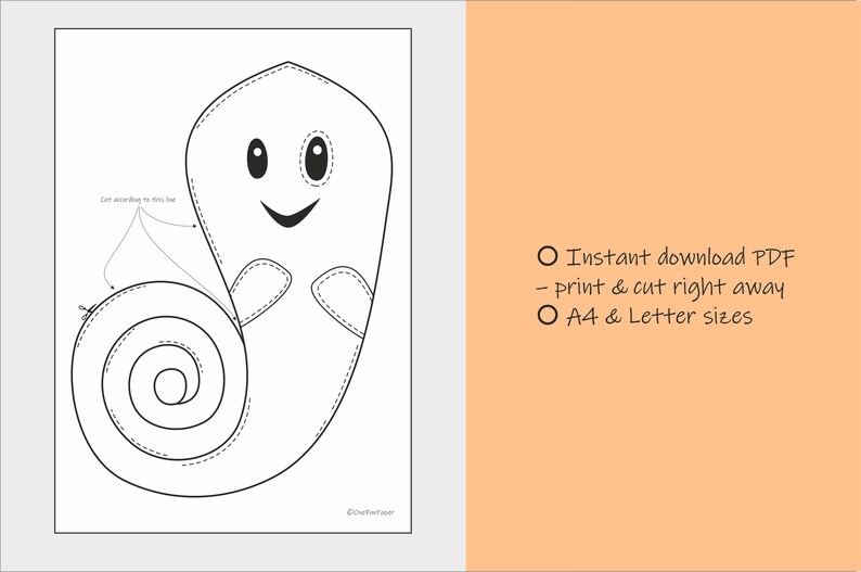 10 Halloween Ghosts Cut Out Craft | Easy Printable PDF for Kids ...