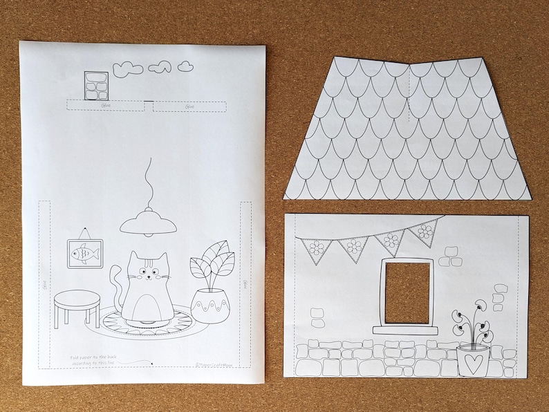 3D Paper House Craft Kit: Kids Printable Activity (PDF Download) - Etsy