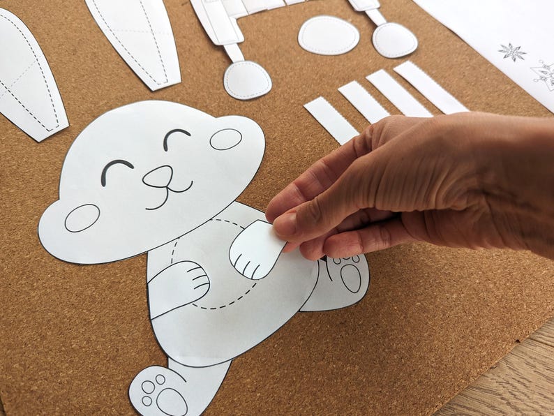 Rabbit in A Hat Simple Paper Craft for Kids, Winter Preschool Activity ...