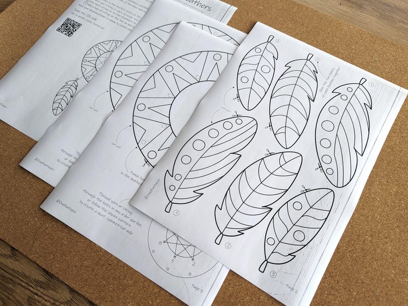 DIY Dreamcatcher Paper Mobile Craft: Printable Kids Activity (PDF ...