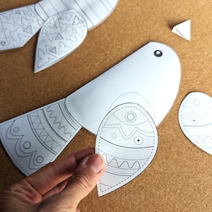 DIY Paper Bird Mobile: Printable Craft Kit for Kids (digital Download ...