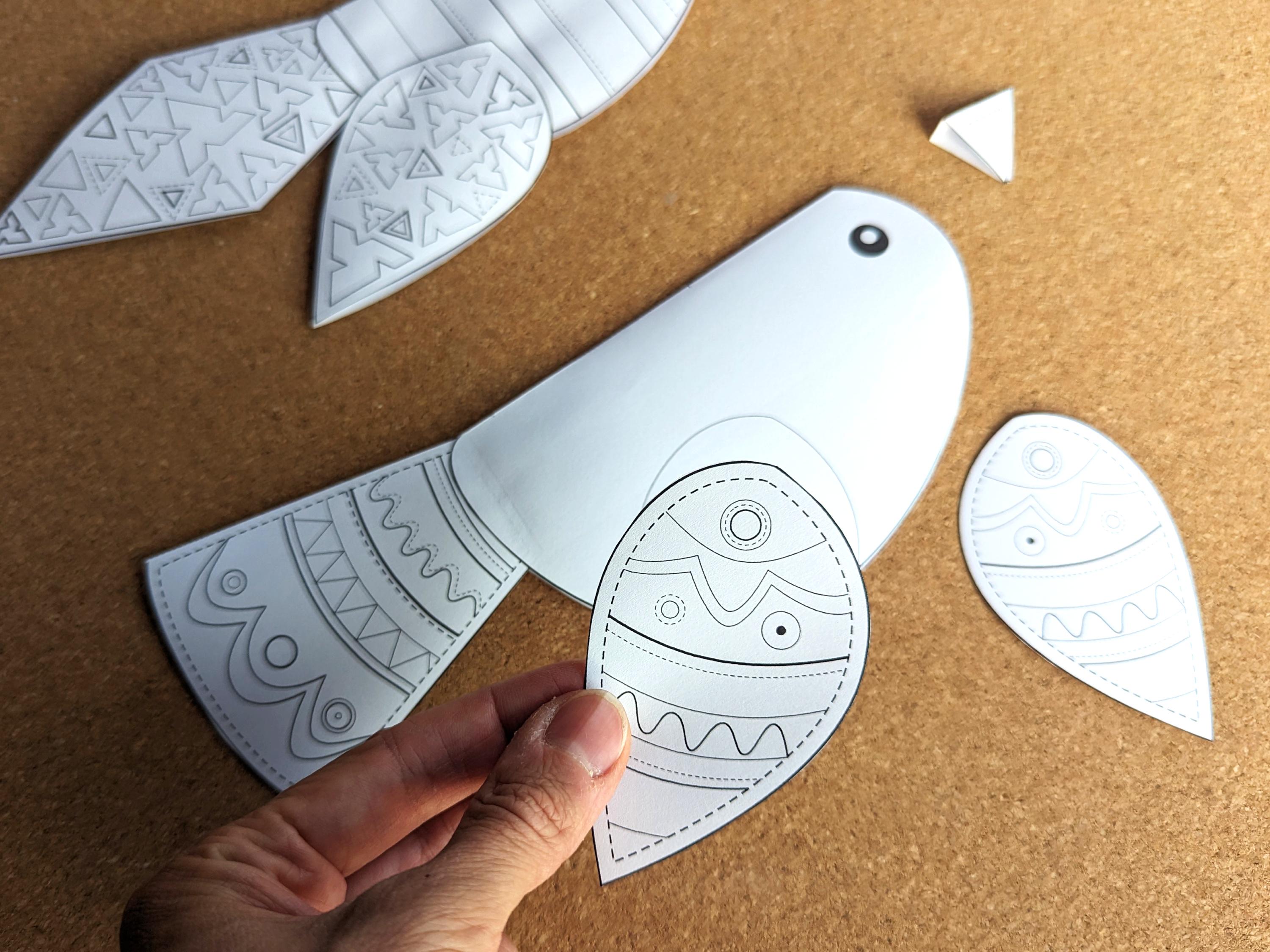 DIY Paper Bird Mobile: Printable Craft Kit for Kids (digital Download ...