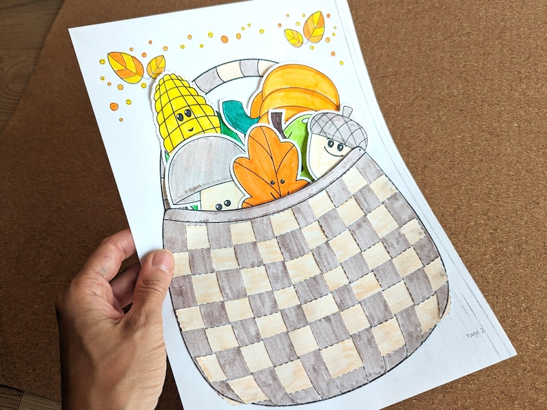 Fall Basket Paper Weaving Craft: Autumn Cut & Paste Activity (printable ...