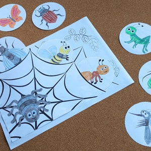 Spider and Insects Paper Craft, Kids Coloring Pages, Homeschool ...