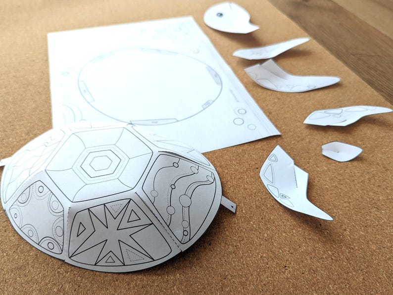 Colorful Turtle Paper Craft Template: Cut and Paste Animal Activity for ...